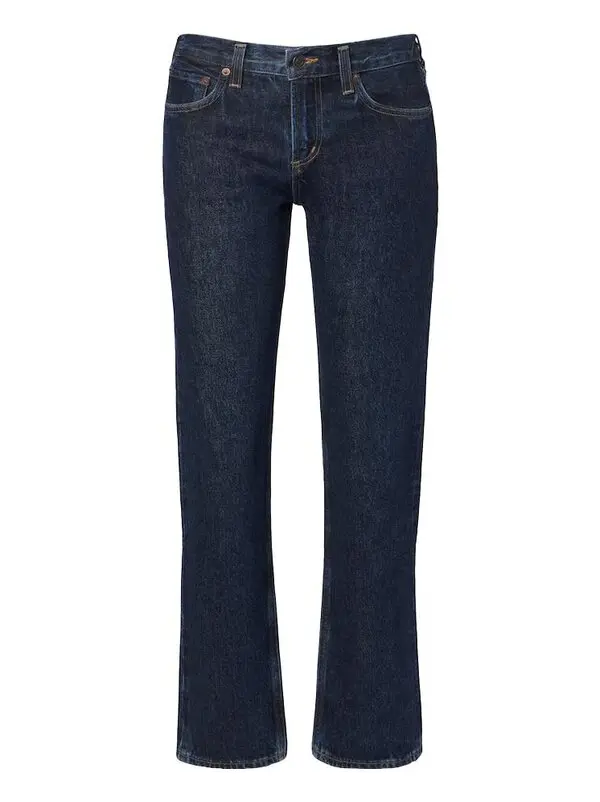 AGOLDE Stovepipe Straight Jeans In Medium Indigo - Blue