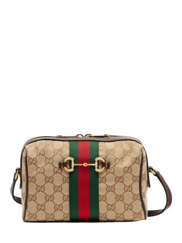 Gucci Horsebit Gg Canvas Camera Bag - Beige