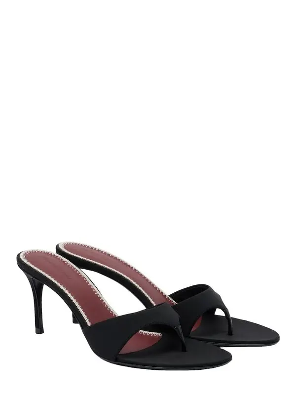 Magda Butrym Satin Thong Sandals - Black