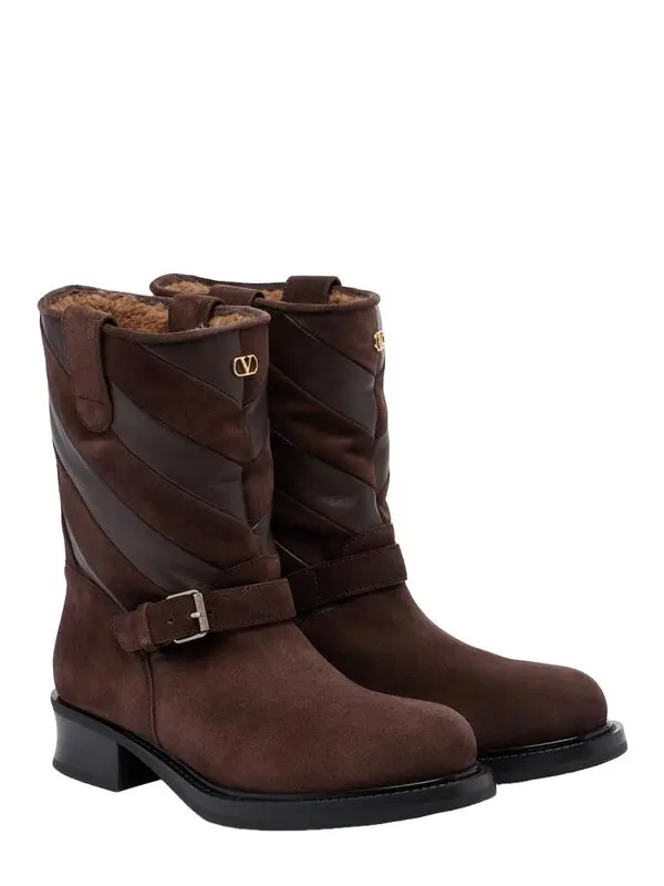 Valentino Garavani Suede Ankle Boots - Brown
