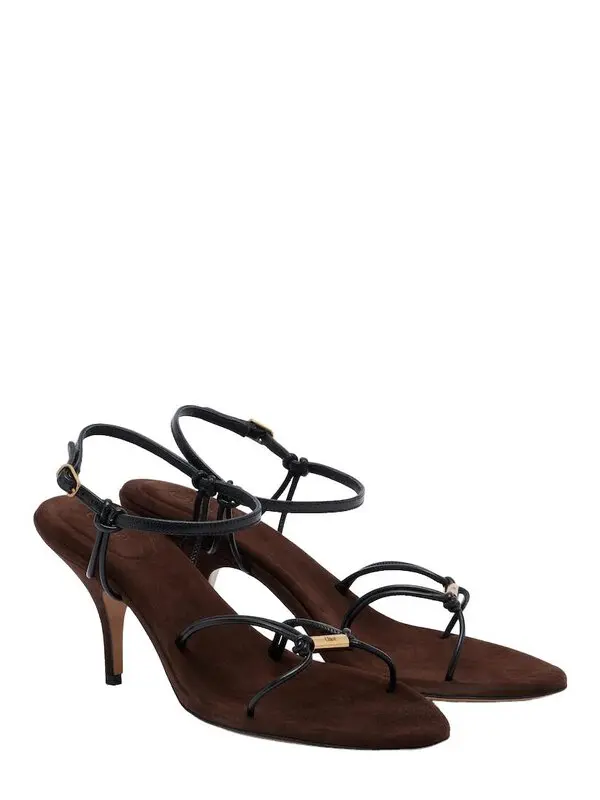 Chloé Matilda Leather Sandals - Brown