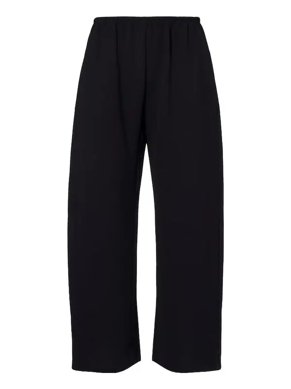 LESET Ari Cropped Straight Pants - Black