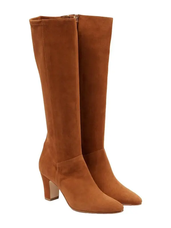 Manolo Blahnik Suede Knee-high Boots - Brown