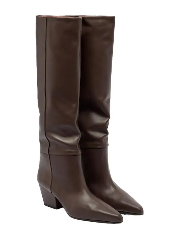 Paris Texas Jane Leather Knee-high Boots - Brown