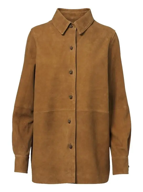 RÓHE Suede Shirt - Brown