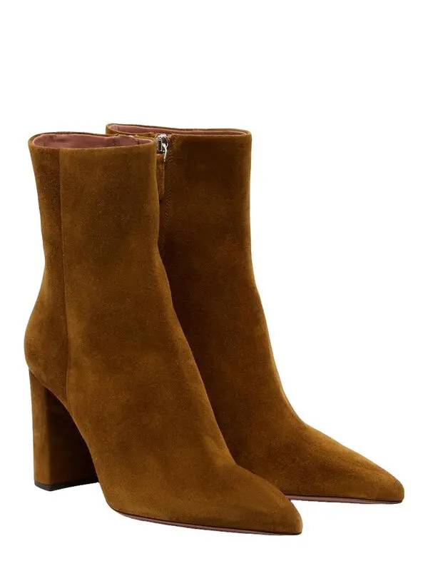 Paris Texas Anja Suede Ankle Boots - Brown