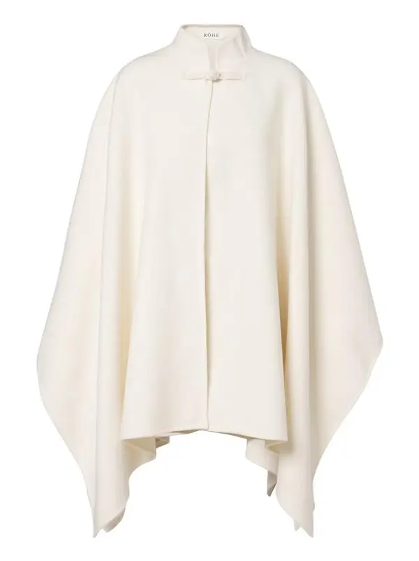 RÓHE Wool And Cashmere Poncho - White