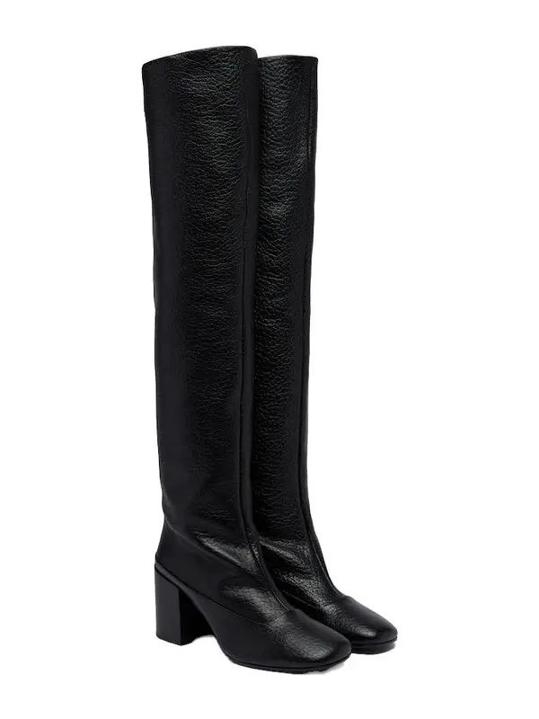 Dries Van Noten Leather Knee-high Boots - Black