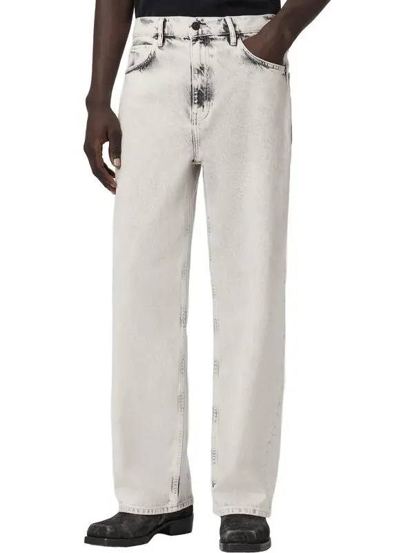 ALLSAINTS Lenny Wide Leg Denim Jeans - Grey