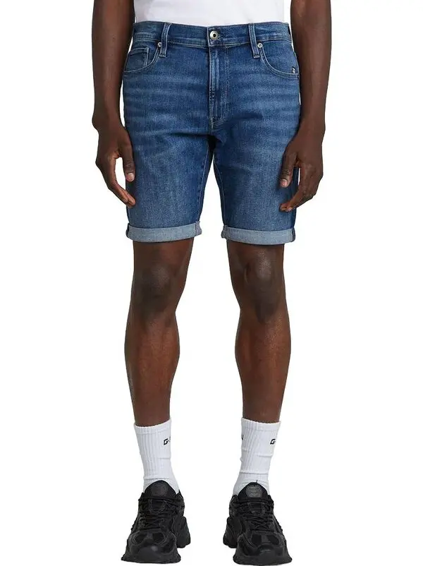 G-star Raw 3301 Slim Fit Denim Shorts - Medium Aged