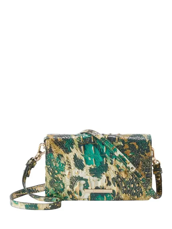 Brahmin Minuette Croc Embossed Leather Crossbody Bag - Roaring