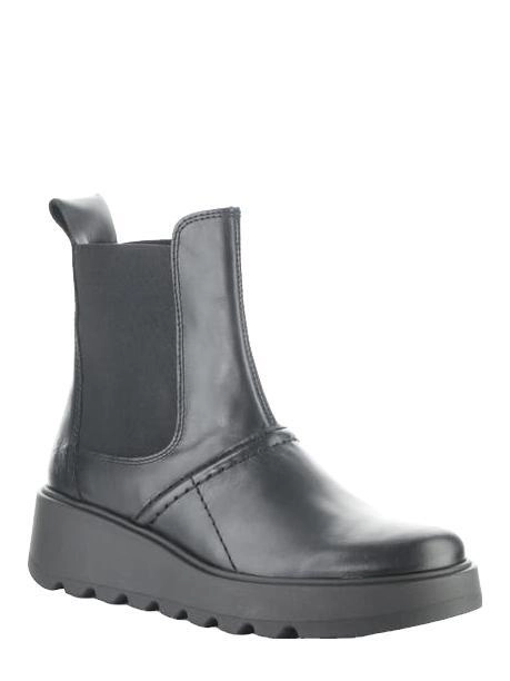 Fly London Tolk Platform Wedge Chelsea Boot - Black