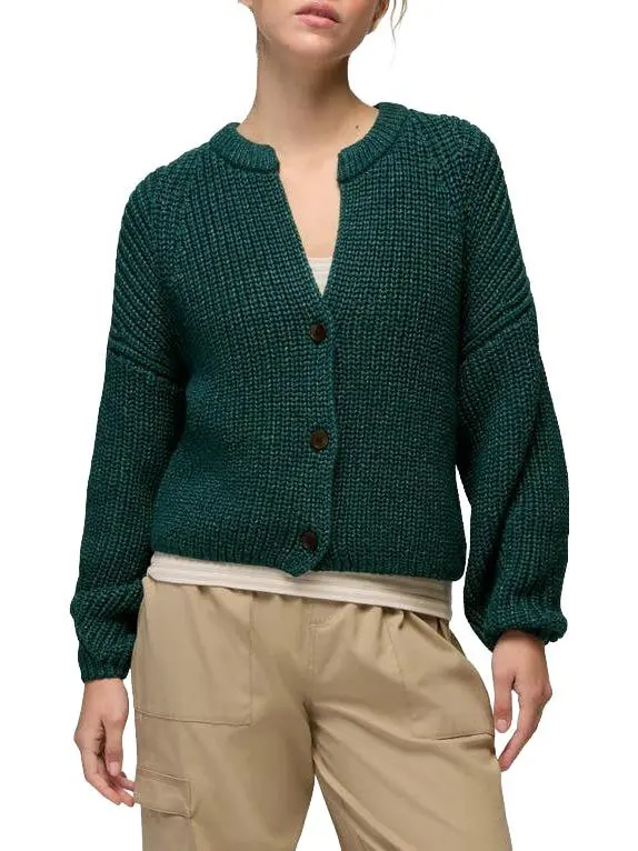 Prana Sunday River Cropped Cardigan - Coast