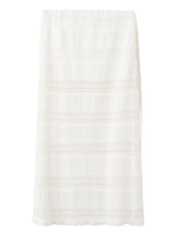 Mango Lace Maxi Skirt - White