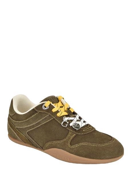 Guess Besar Suede Lace-up Sneakers - Dark Green