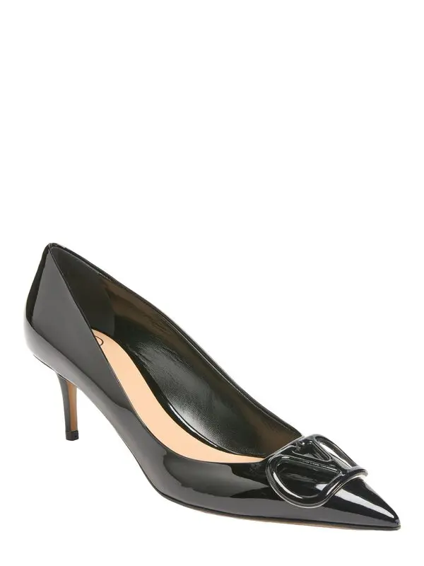 Valentino Garavani Vlogo Pointed Toe Pumps - Black