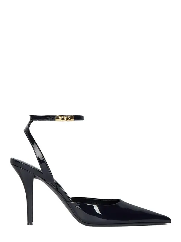 Balmain Patent Leather Strappy Pumps - Blue