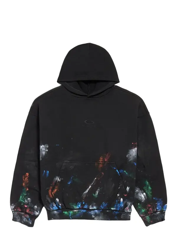 Balenciaga Painter's Shirt Medium Fit Hoodie - Black