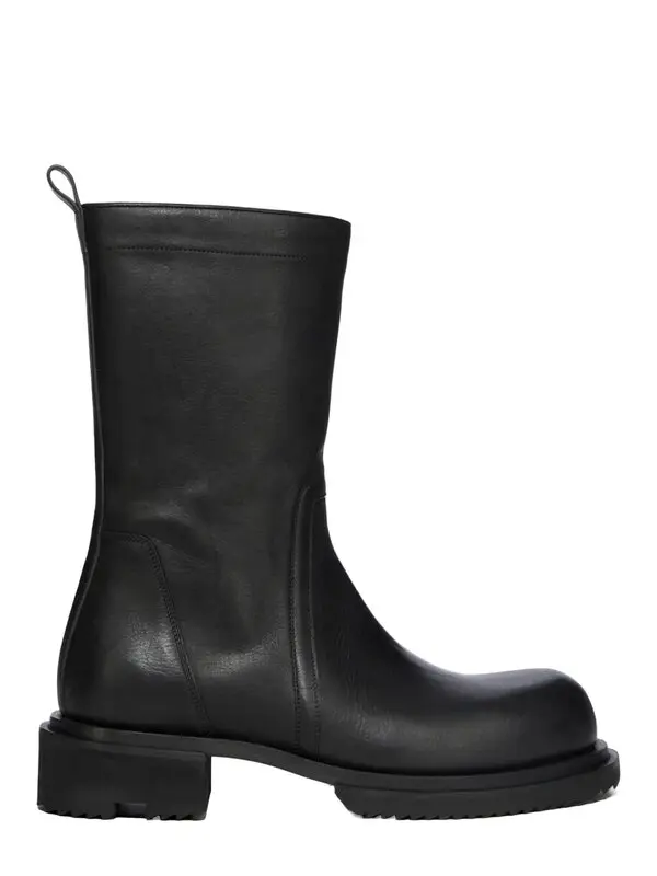 Rick Owens Leather High Top Boots - Black