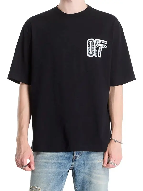 Off-White T-shirt S/s Motion Arrow Skate - Black