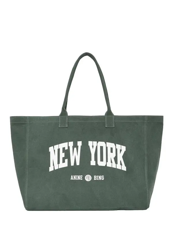 ANINE BING Leo Canvas Tote Bag - Cilantro