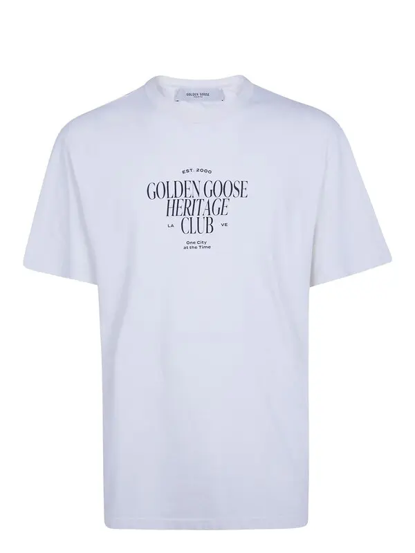 GOLDEN GOOSE T-shirt Regular Gauze Cotton Jersey "journey M's - White