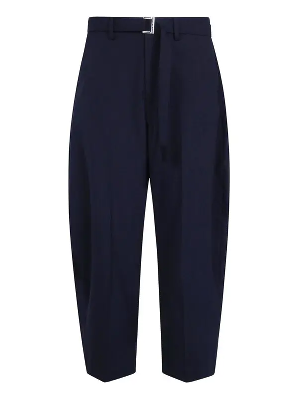 Sacai Suiting Pants With Belt Detail - Black