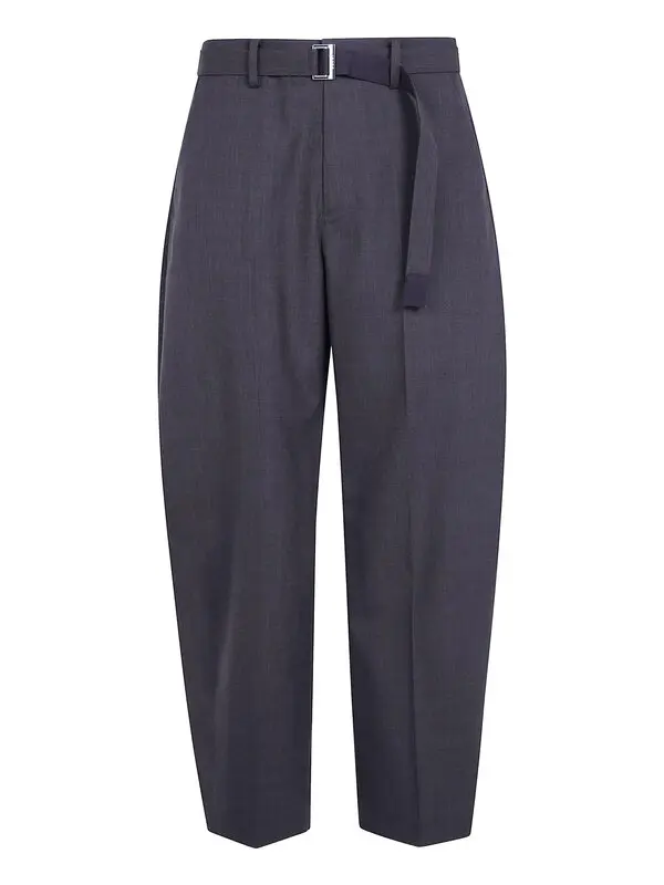 Sacai Tailored Wool Blend Pants - Brown