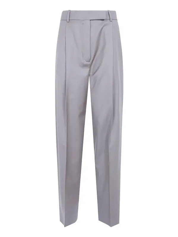RÓHE Daria" Single Pleat Trousers - Brown