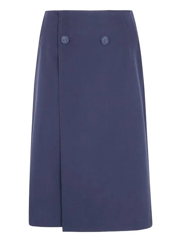 MAISON MARGIELA Flared Midi Skirt - Gray