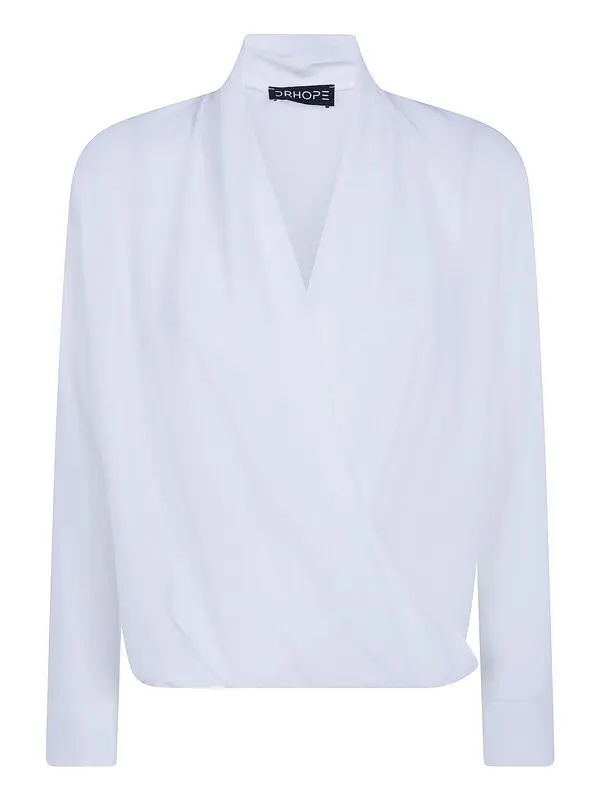DRHOPE Classic Twist Shirt - White