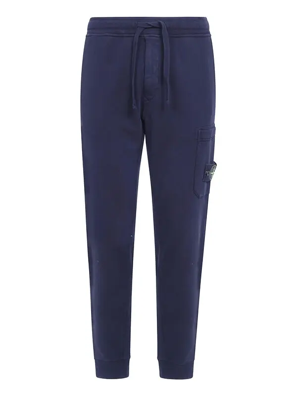 Stone Island Pants Cotton Track Trousers - Black