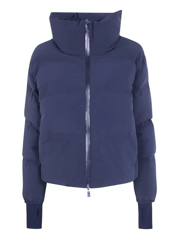 Herno Cropped Zip-up Jacket - Black