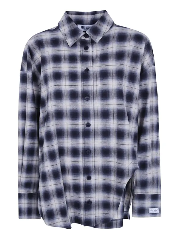 Attico Classic Check Shirt - Black