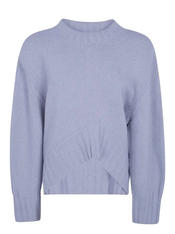 Attico Wool Round Neck Sweater - Gray