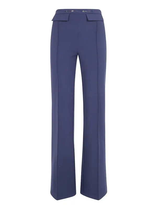 Elisabetta Franchi Tailored Wide Leg Trousers - Black