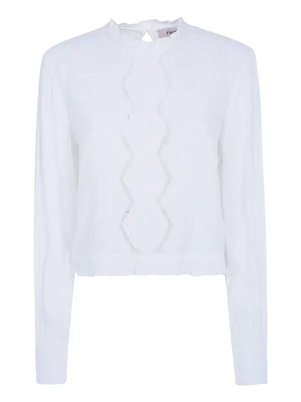 TWINSET Long Sleeve Shirt - White
