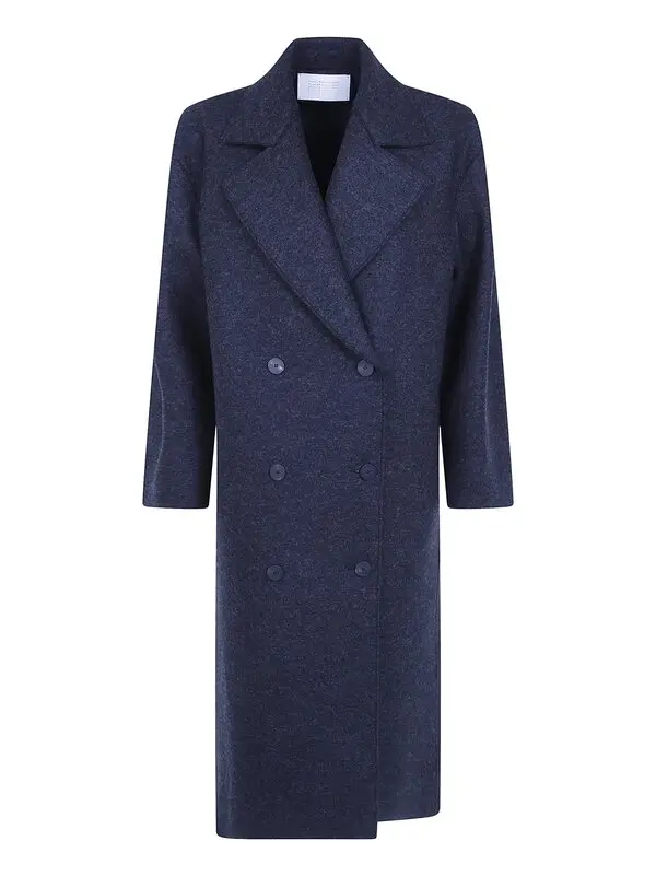 Harris Wharf London Double-breasted Long Coat - Gray