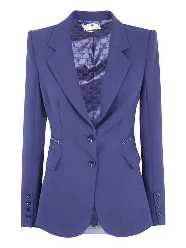 Elisabetta Franchi Polyester Jacket - Blue