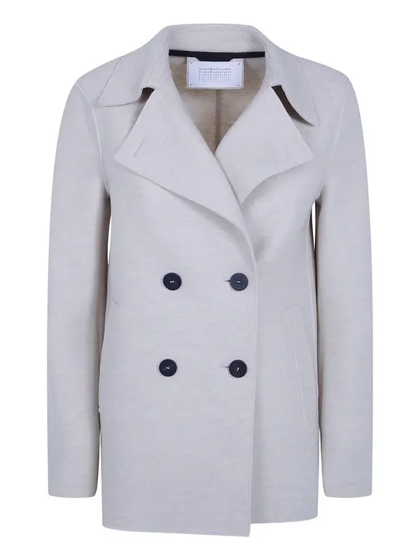 Harris Wharf London Wool Double-breasted Coat - Beige