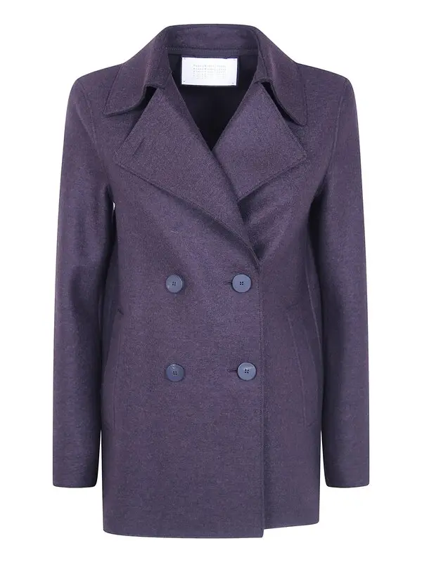Harris Wharf London Wool Peacoat - Red