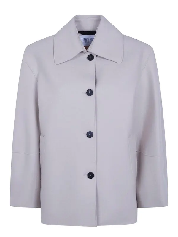 Harris Wharf London Wool Jacket With Puff Sleeves - Beige
