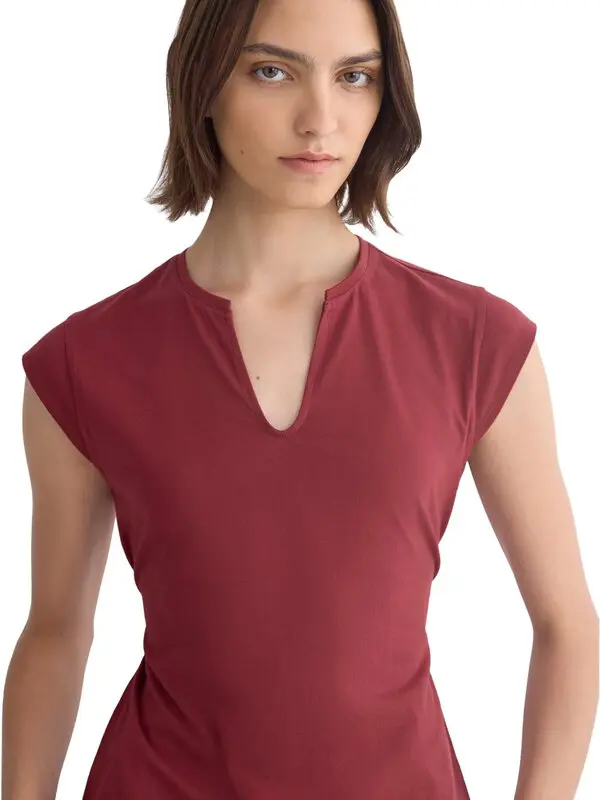 Everlane Organic Cotton Tie-back T-shirt - Cabernet