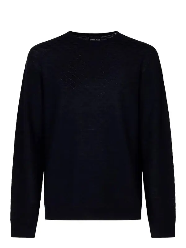 Giorgio Armani Virgin Wool Pullover - Blue