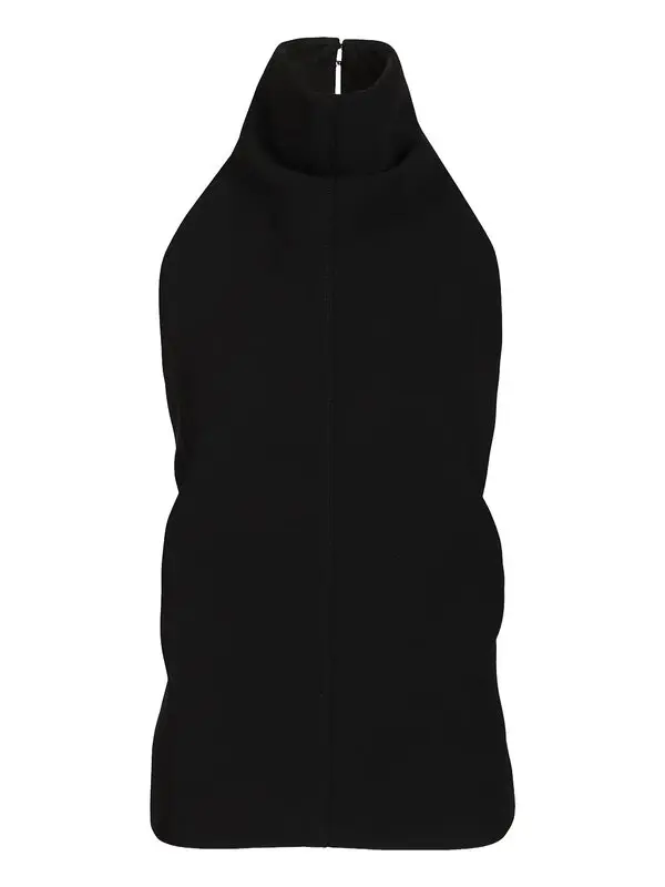 Khaite High Neck Rone Top - Black