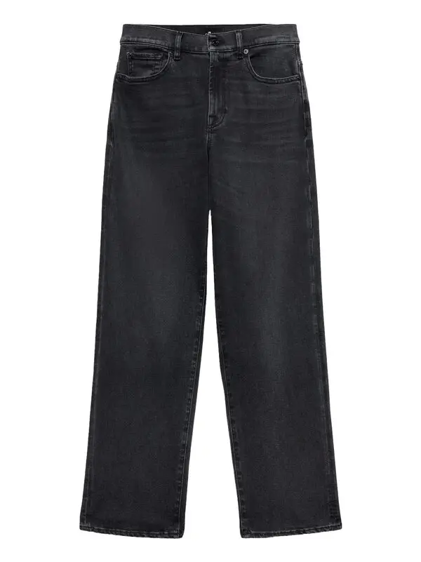 7 For All Mankind Stovepipe Jeans - Black