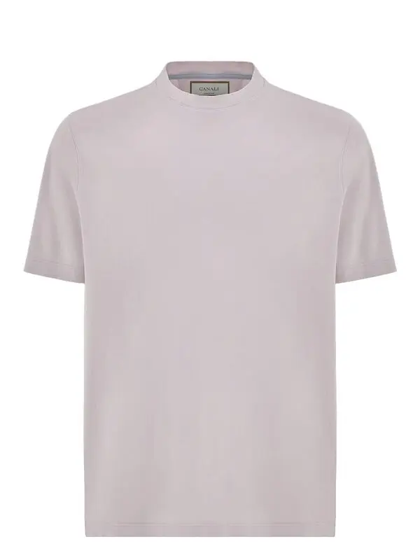 Canali Light Interlock Jersey Cotton T-shirt - Pink