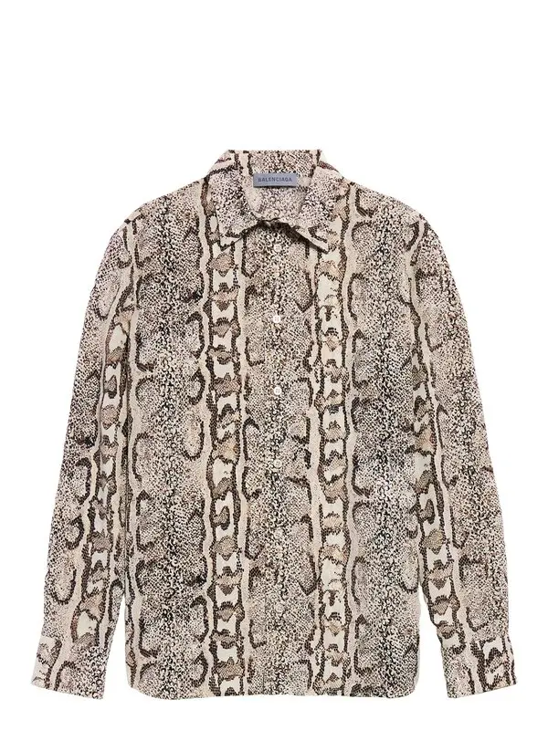 Balenciaga Python Print Shirt - White