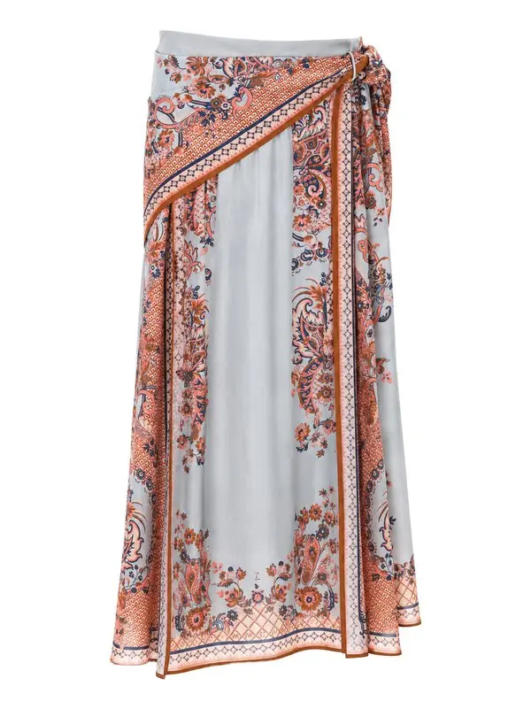 Zimmermann Aster" Foulard Detail Skirt - Multicolour