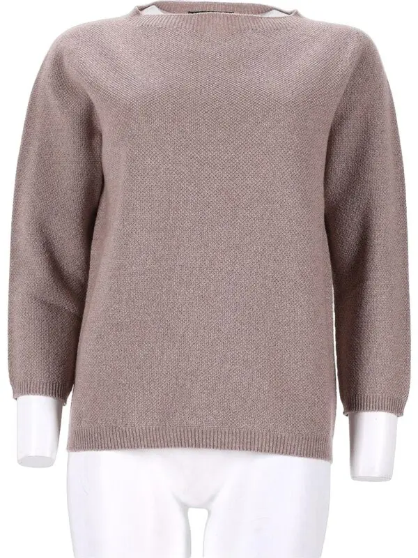Fabiana Filippi Platinum Lurex Wool-blend Sweater - Beige